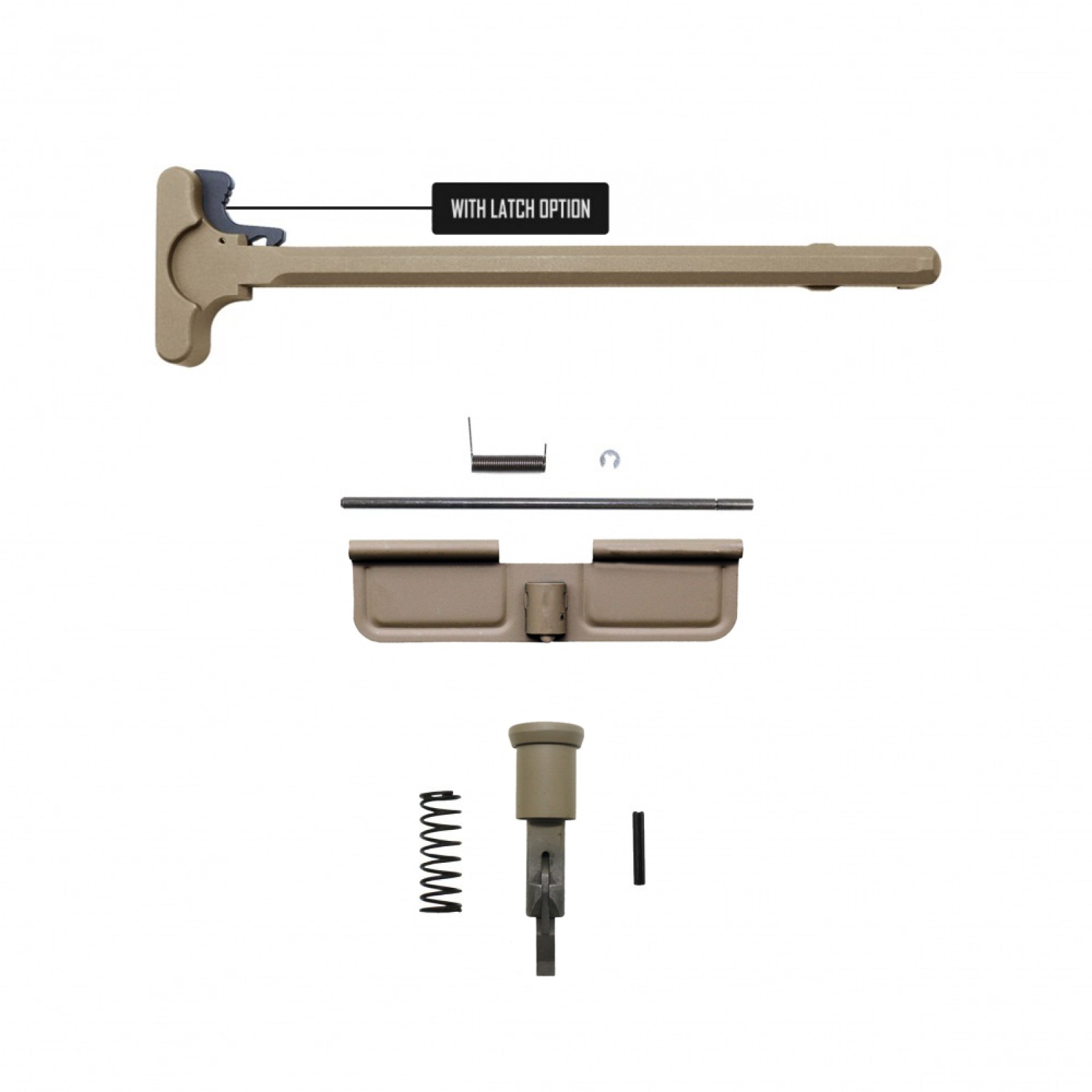 AR-10 CERAKOTE FDE Package Dust Cover, Forward Assist with Latch Option ...