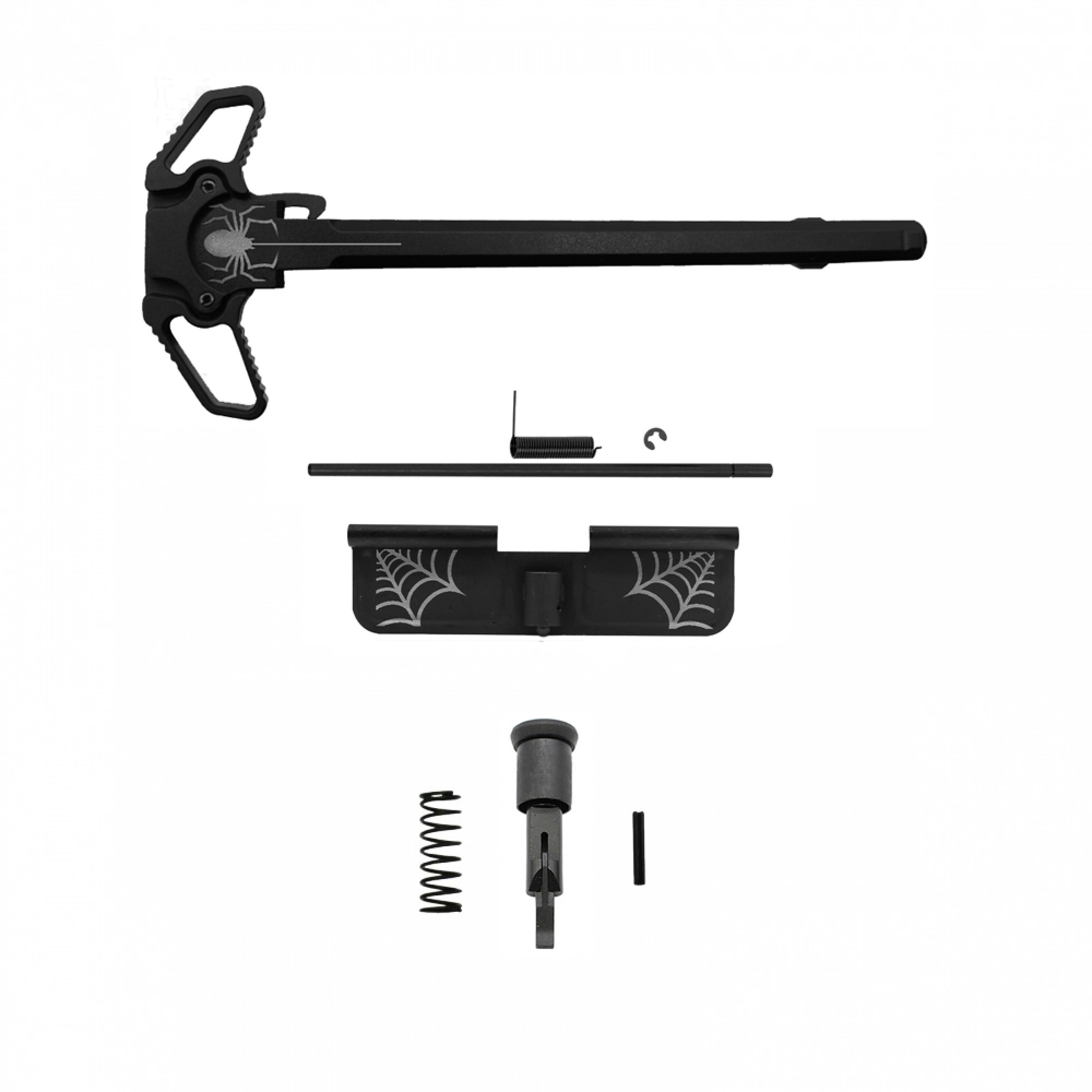 AR-15 SPIDER Package Charging Handle Dual Ambidextrous Dust Cover and ...