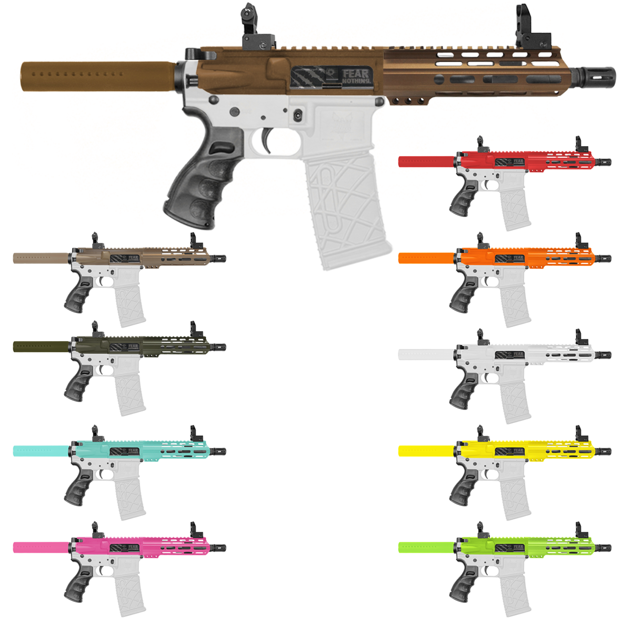 AR-15 .223/5.56 5" Barrel 4" Handguard M Lok| ''FNLE-7 MARK II'' Pistol ...