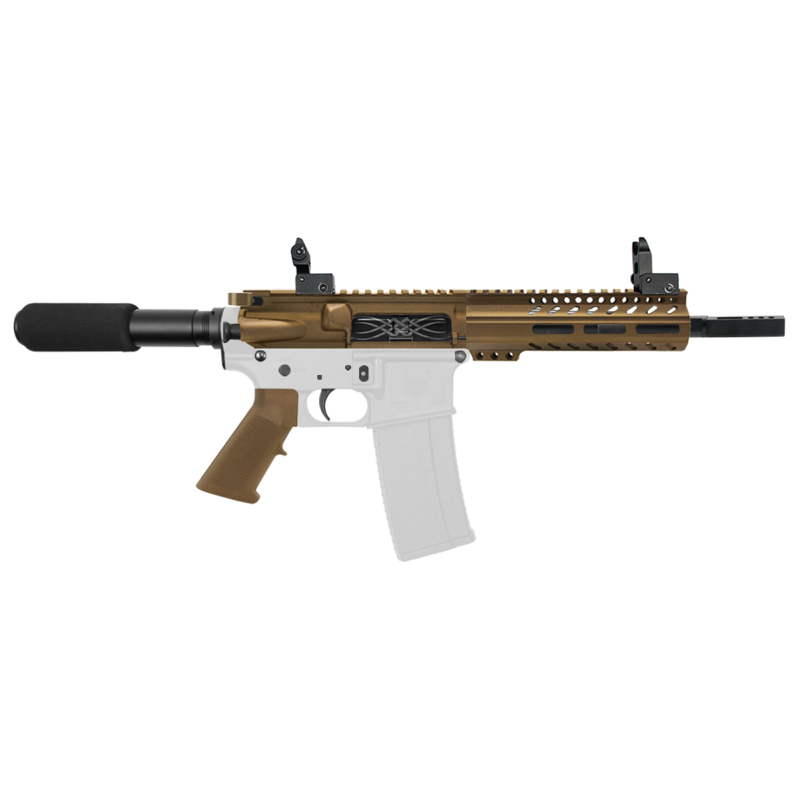AR-15 .223/5.56 7.5" Barrel 7" M Lok Handguard with Cerakote Color ...