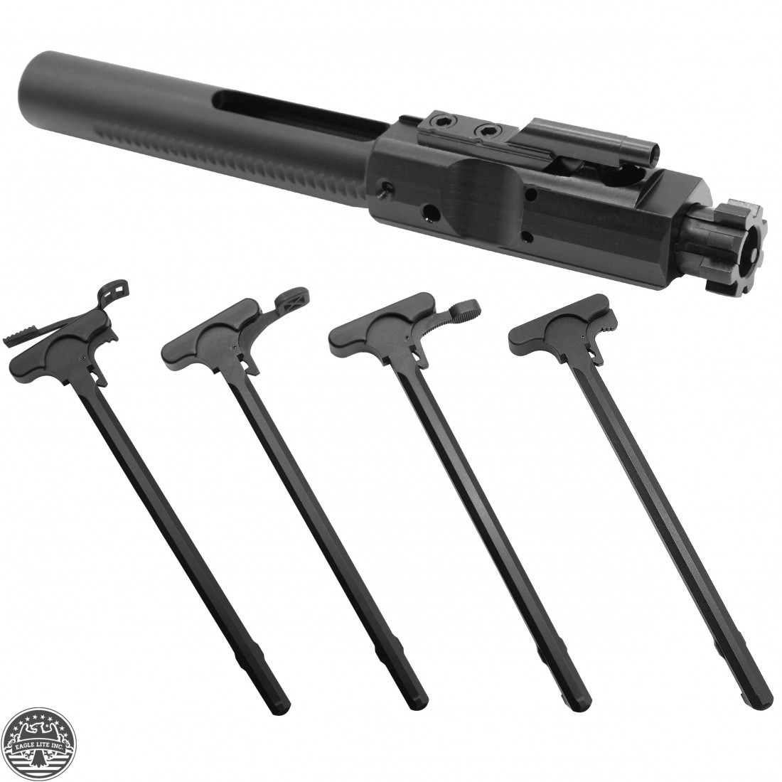 AR-10 .308 Bolt Carrier Group - Black Nitride - with Charging Handle Option