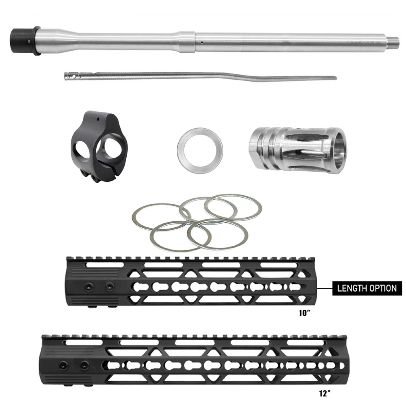 HANDGUARD LENGTH OPTION| AR-15 Stainless Steel Barrel, Muzzle Brake ...