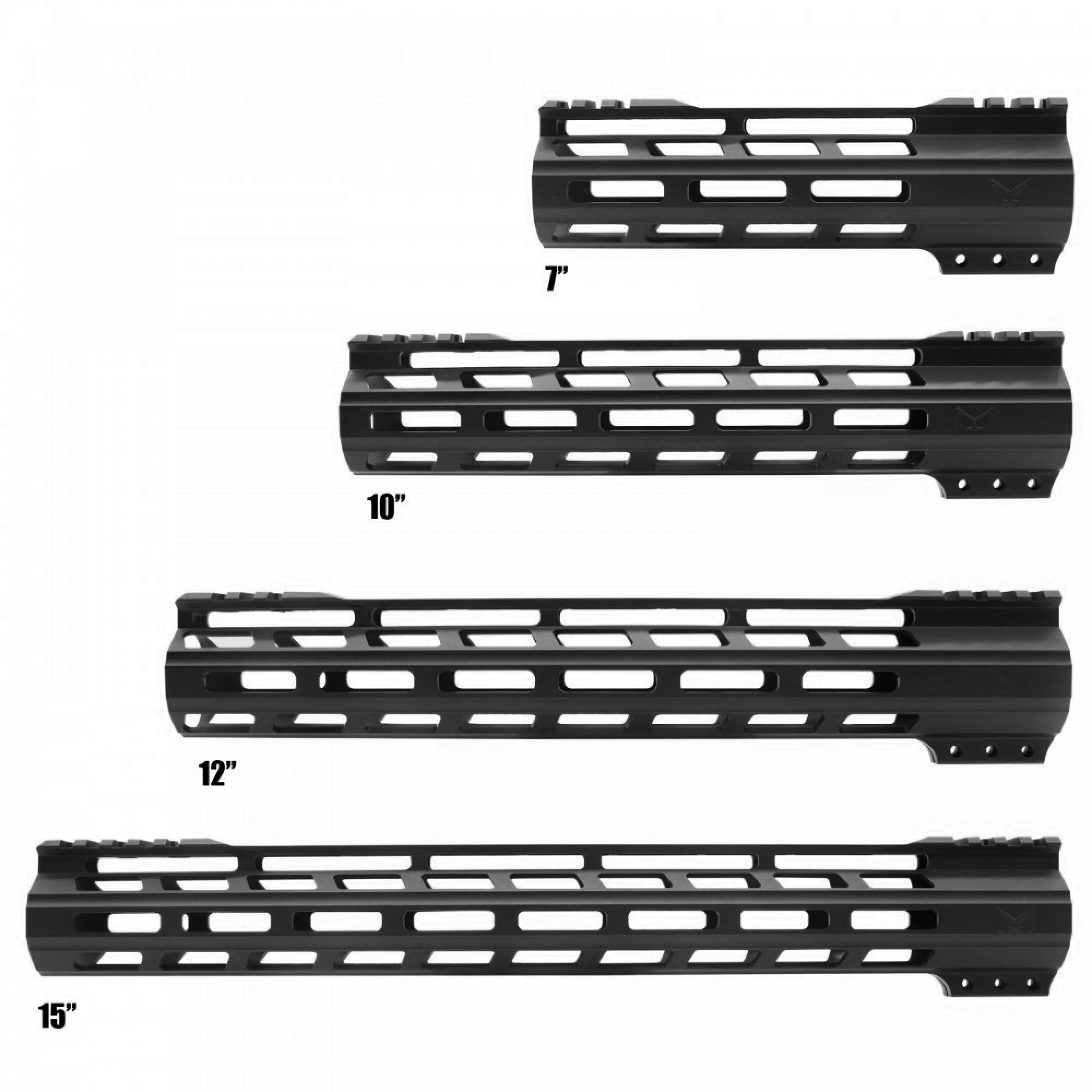 AR-15 M-LOK Slim Profile Free Float Handguard – Black| Made in USA ...
