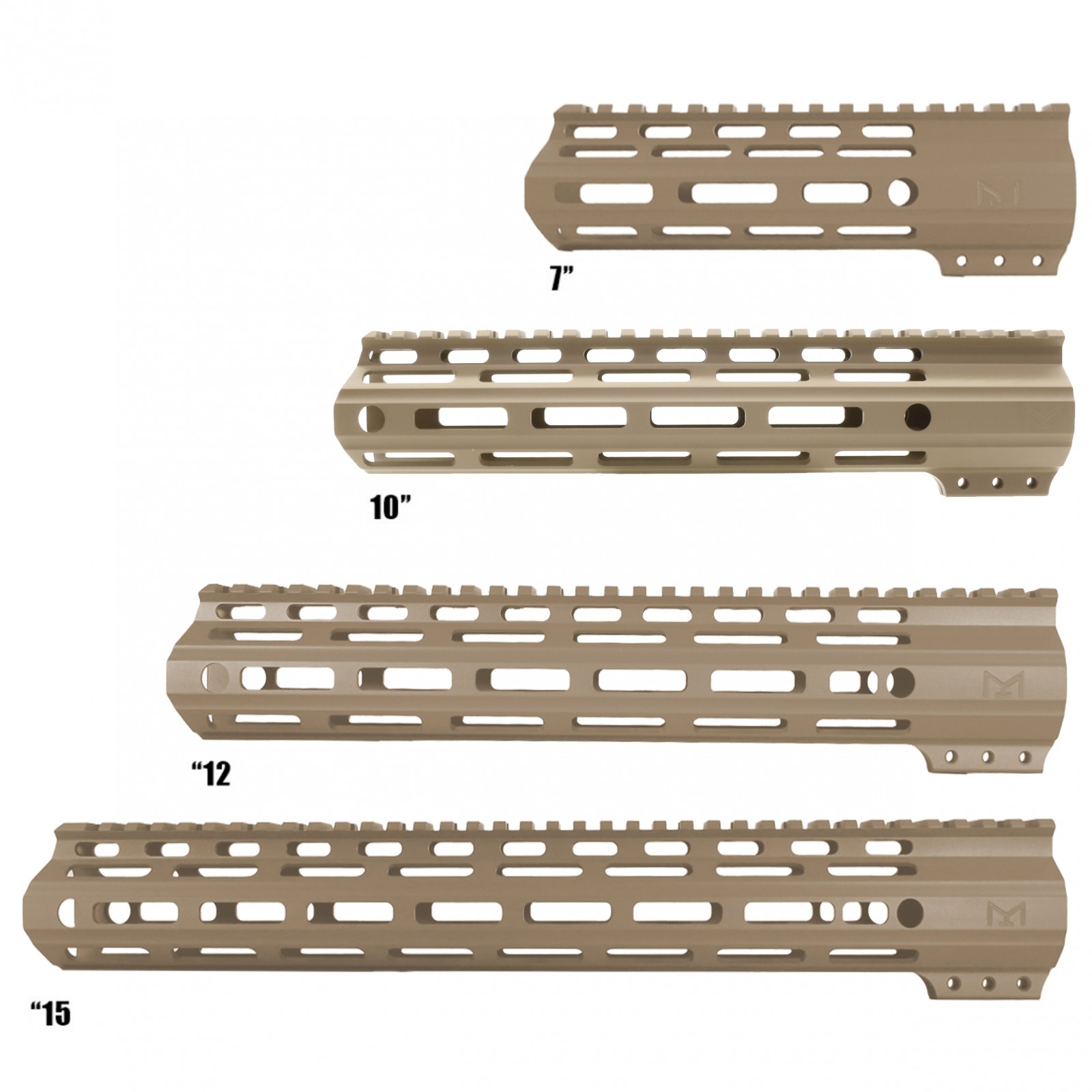 CERAKOTE FDE | AR-15 Angle Cut Clamp on M-LOK Handguard | Made in USA