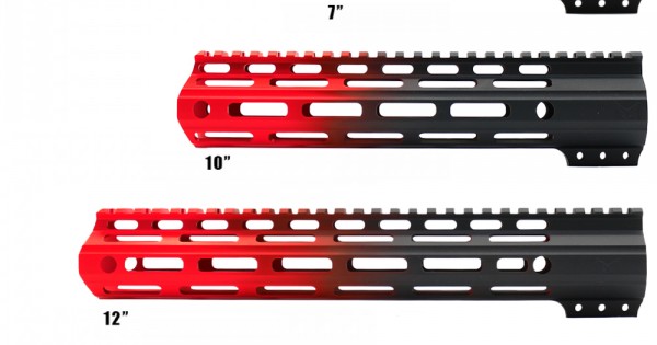 CERAKOTE GRADIENT RED| AR-15 ANGLE CUT CLAMP ON M-LOK HANDGUARD-MADE IN ...