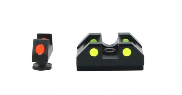 Glock Fiber Optic Front and Rear Handgun Sights for Glock Pistols ...