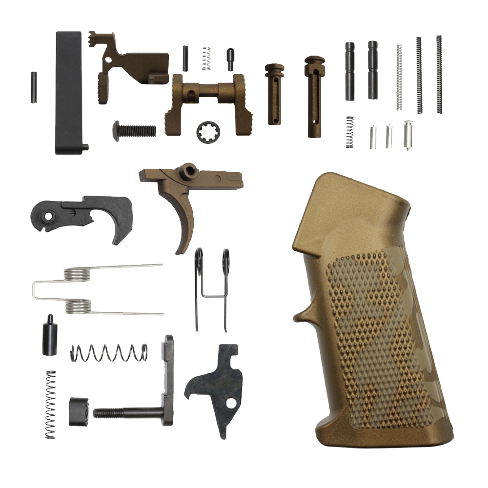 CERAKOTE BURNT BRONZE CAMO GRIP| AR-15 Lower Receiver Parts Kit W ...