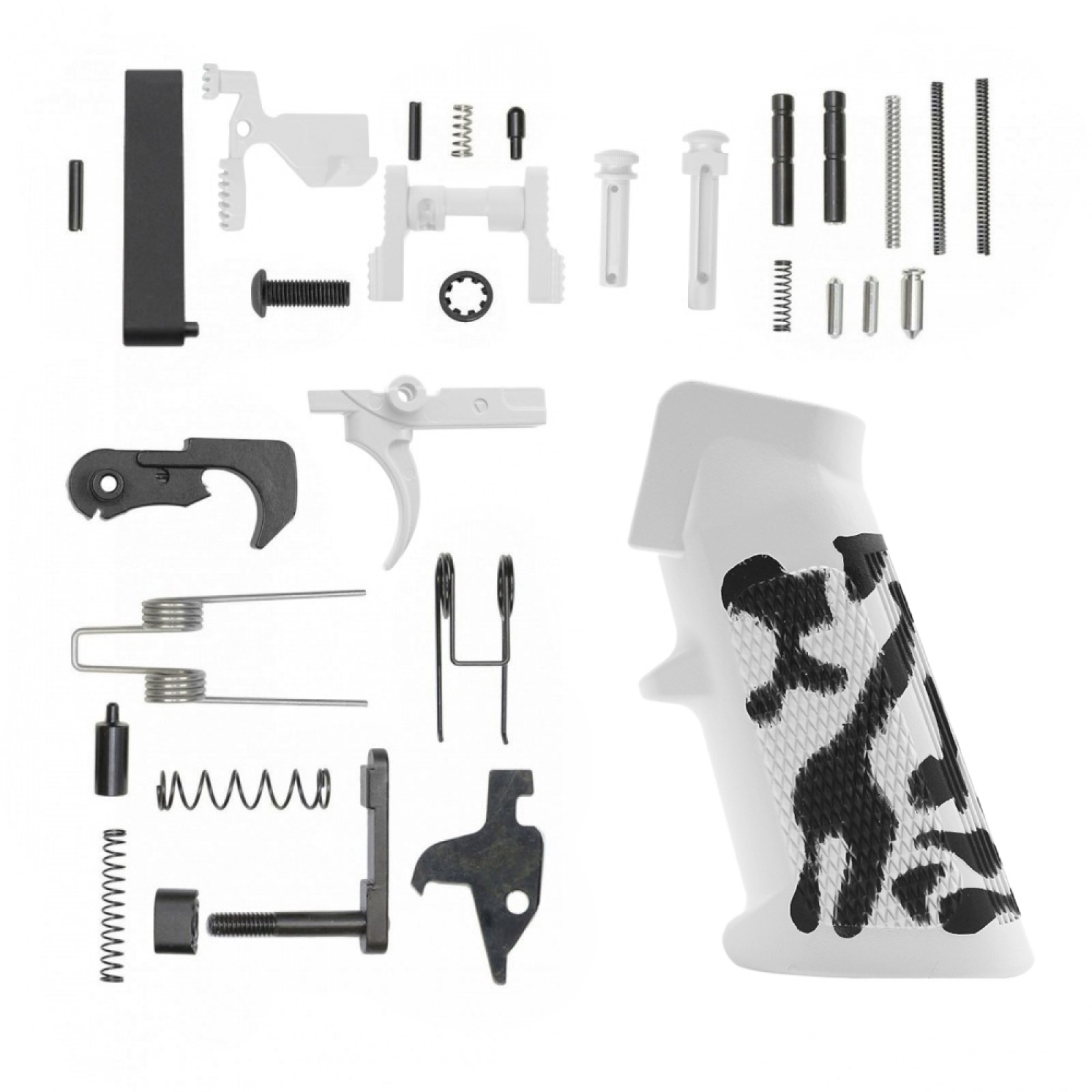 CERAKOTE BRIGHT WHITE CAMO GRIP| AR-15 Lower Receiver Parts Kit W ...