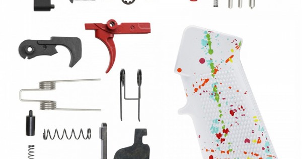 CERAKOTE BRIGHT WHITE SPLATTER GRIP| AR-15 Lower Receiver Parts Kit W ...