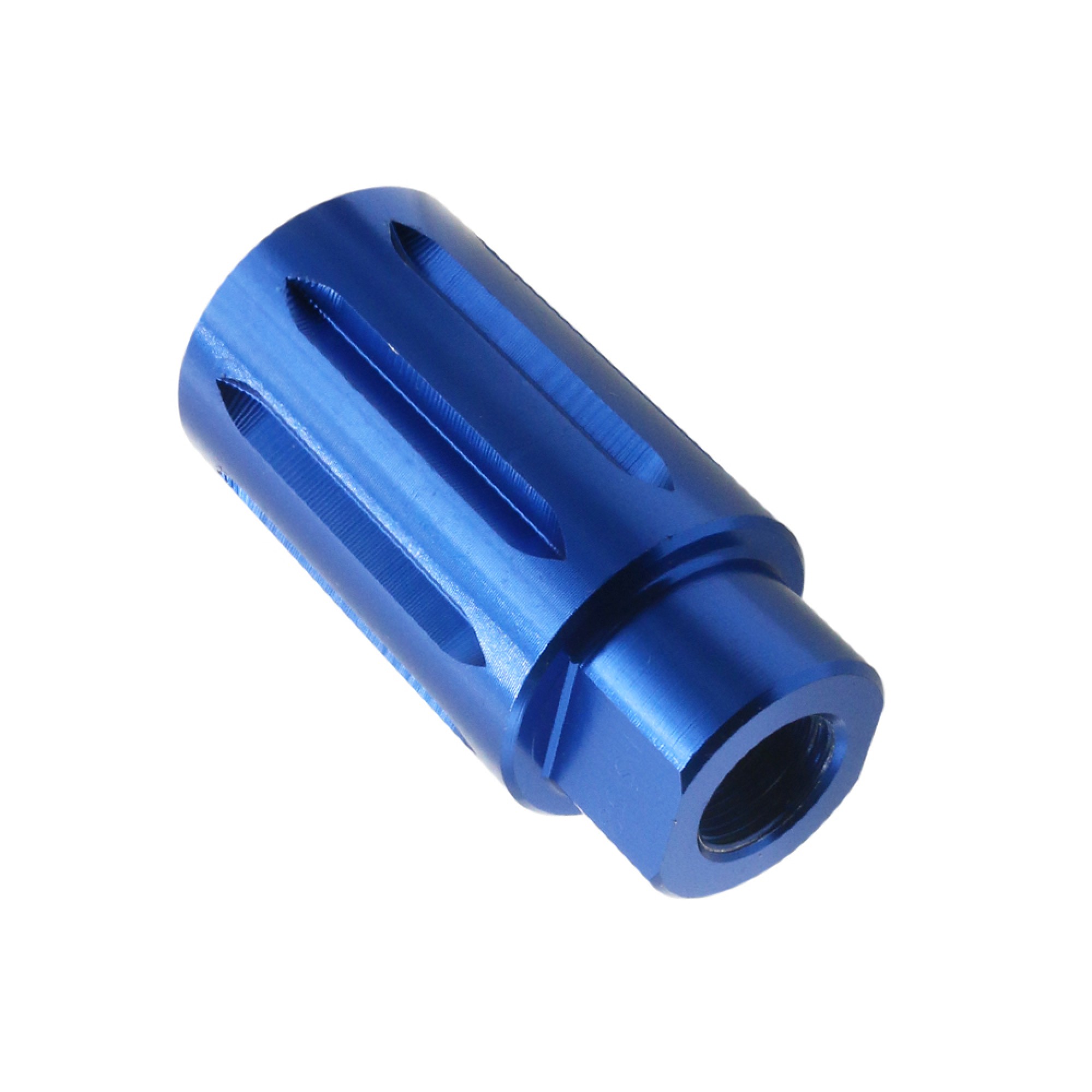 AR-15/.223/5.56 Flash Can Muzzle Brake Aluminum Blue -OutdoorSportsUSA