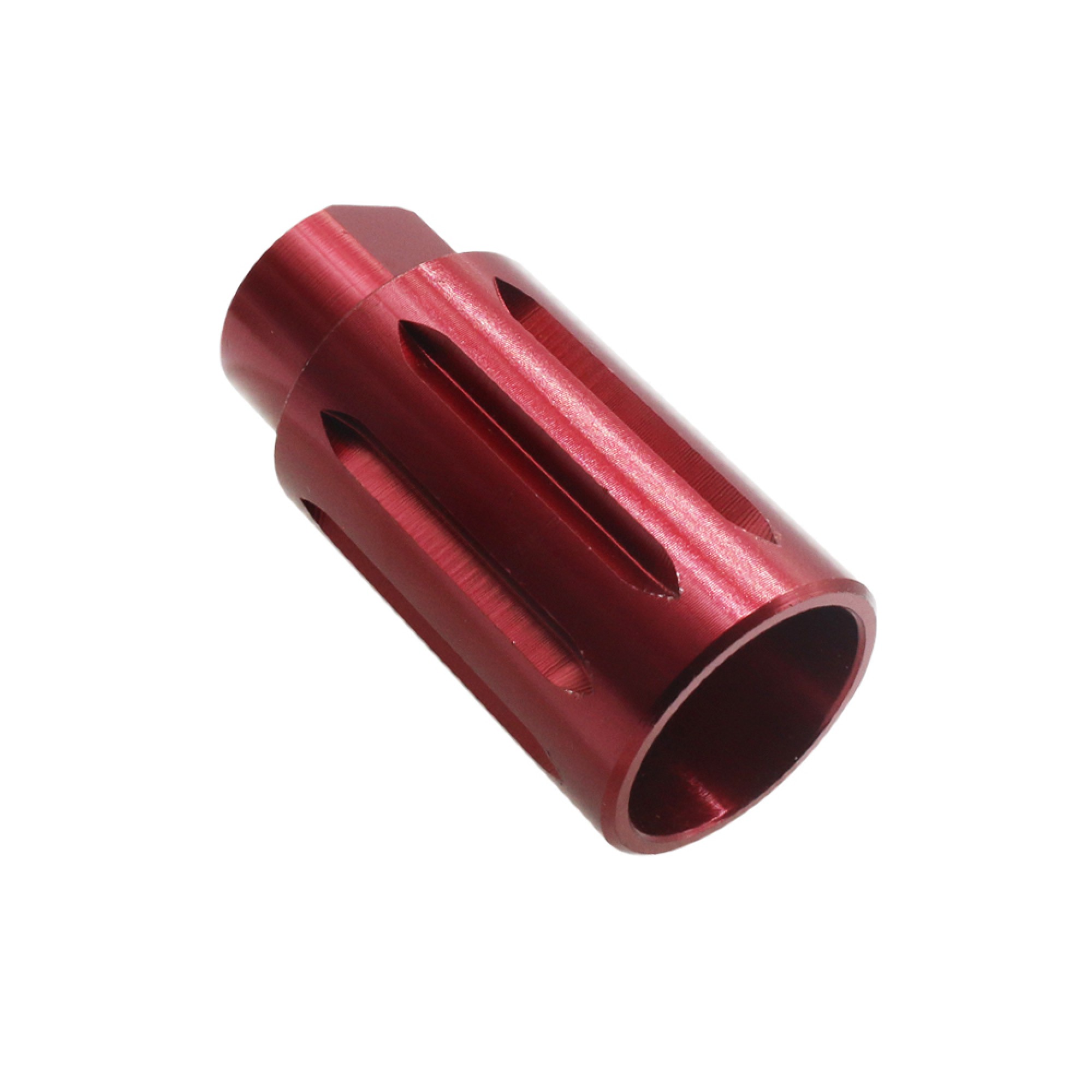 AR-15/.223/5.56 Flash Can Muzzle Brake Aluminum Red -OutdoorSportsUSA