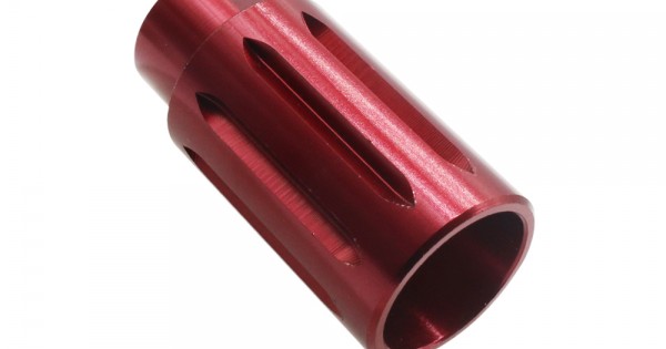 AR-15/.223/5.56 Flash Can Muzzle Brake Aluminum Red -OutdoorSportsUSA