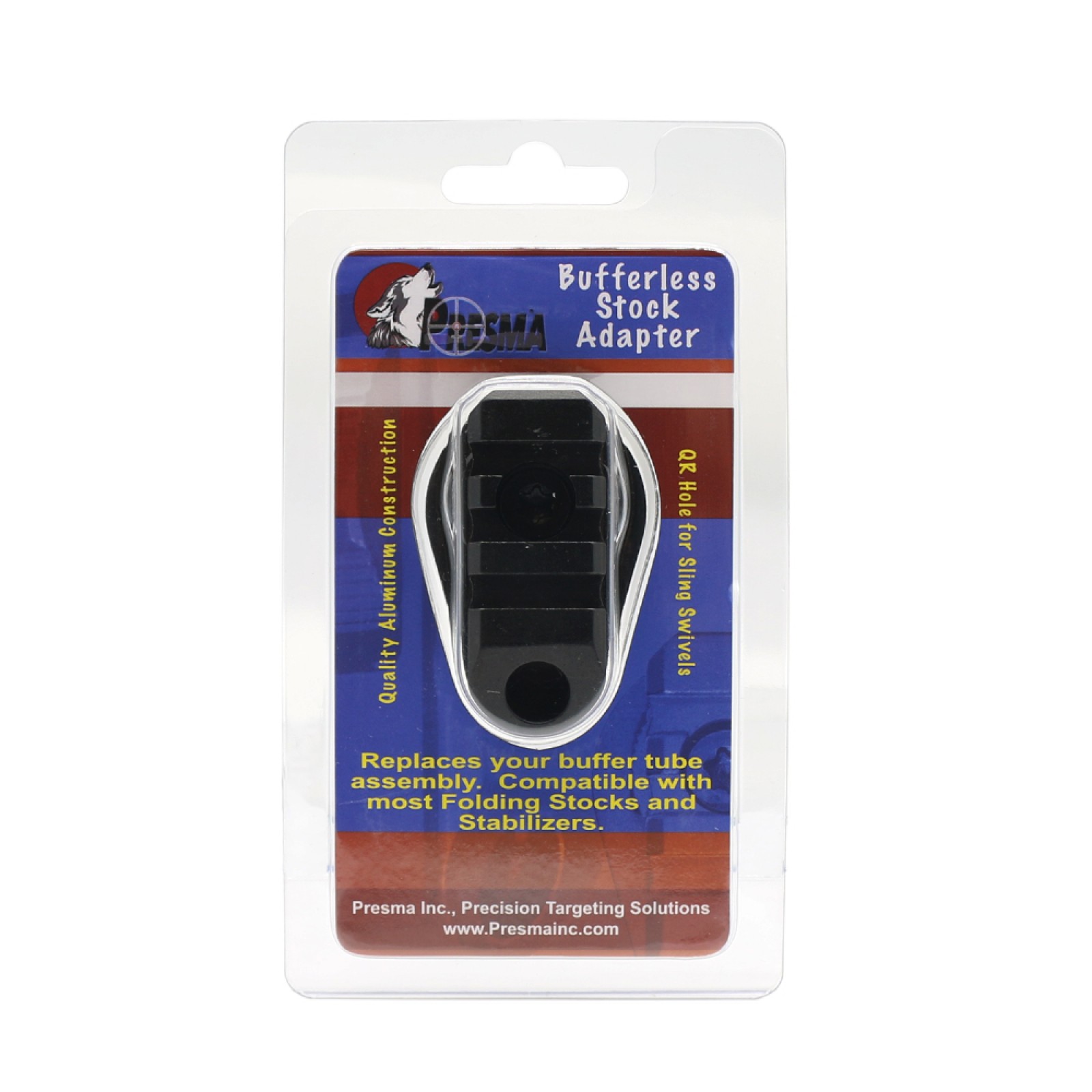 Aluminum Bufferless Stock Adapter- QD hole and Picatinny Rail ...