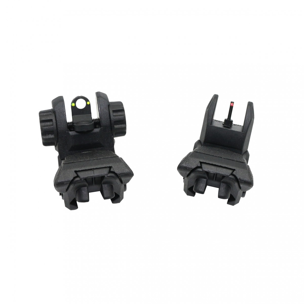 Flip Up 45 Degree Fiber Optics- Flip Up Front & Rear Sights with Red ...