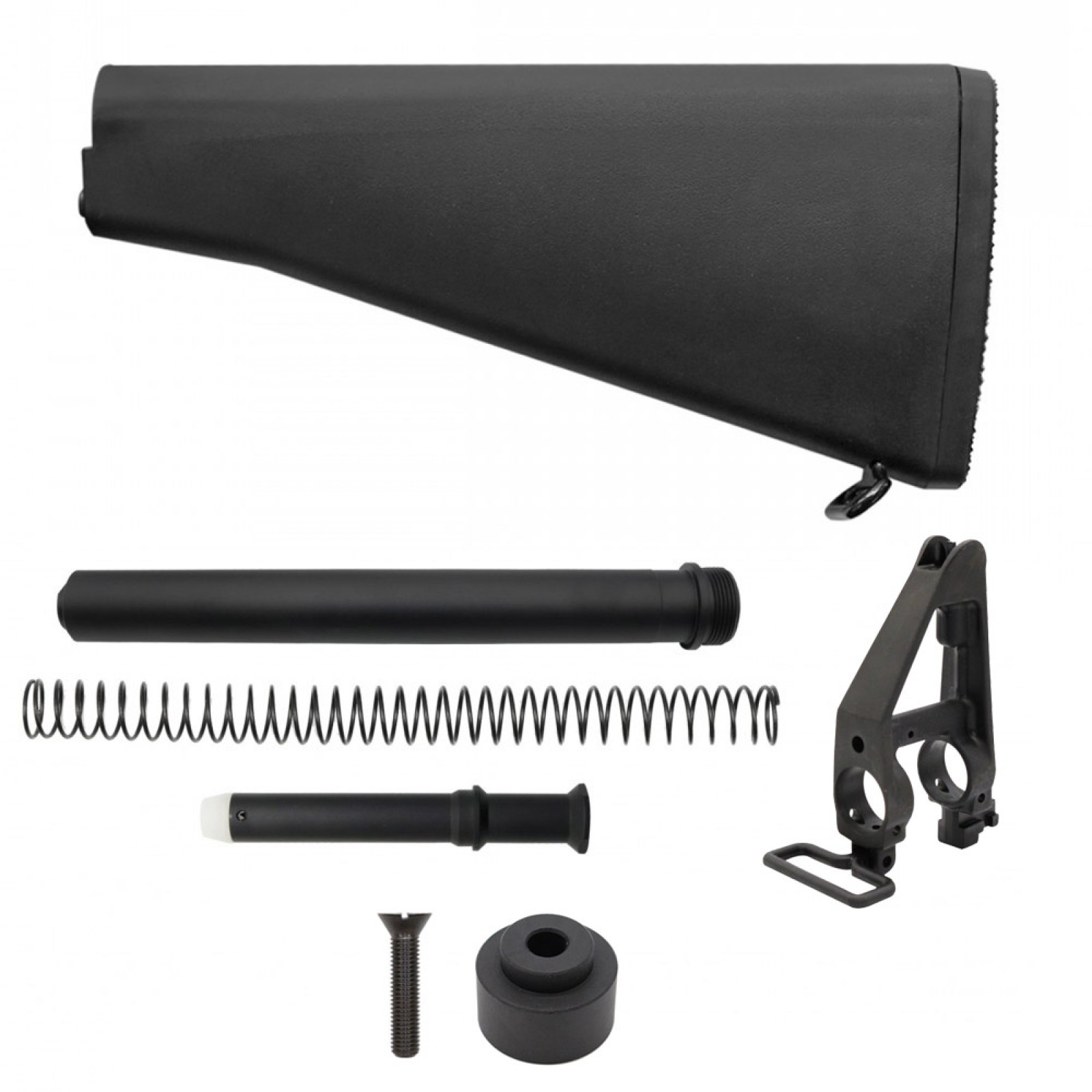 AR-15 .223/5.56 A2 Buffer Tube Kit with Stock and Front Sight Post ...