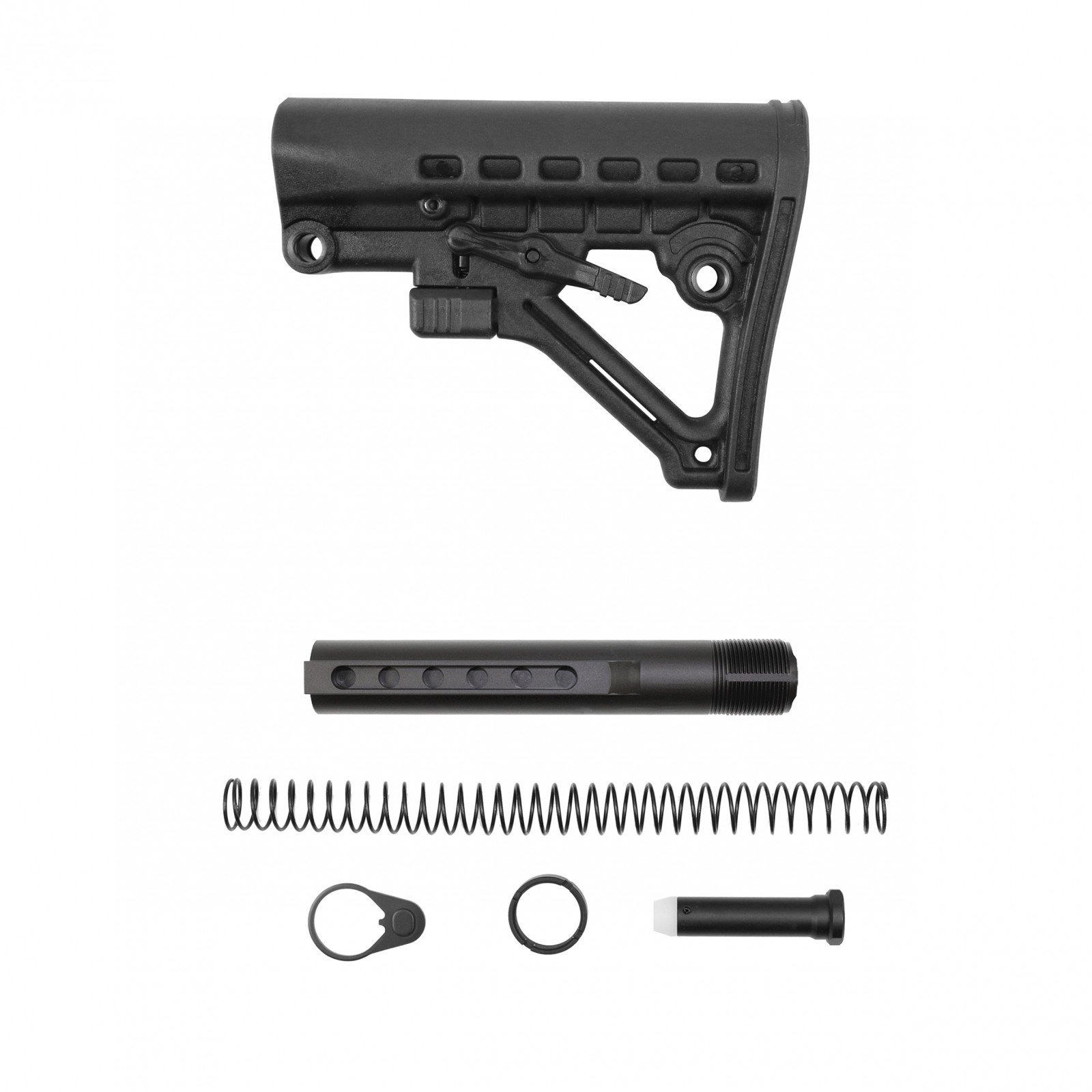 AR-15 Buffer Tube Kit Skeleton A Frame Adjustable Buttstock ...