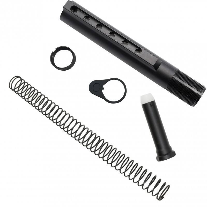 AR-15 6 pcs. Adjustable Stock W/ Collapsible Buffer Tube Kit - Commercial
