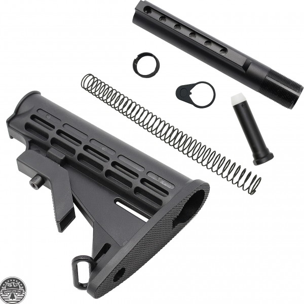 AR-15 6 pcs. Adjustable Stock W/ Collapsible Buffer Tube Kit - Commercial