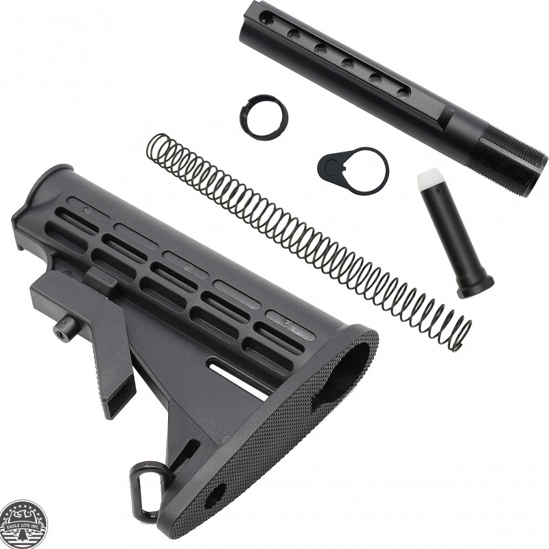 AR-15 6 pcs. Adjustable Stock W/ Collapsible Buffer Tube Kit - Commercial
