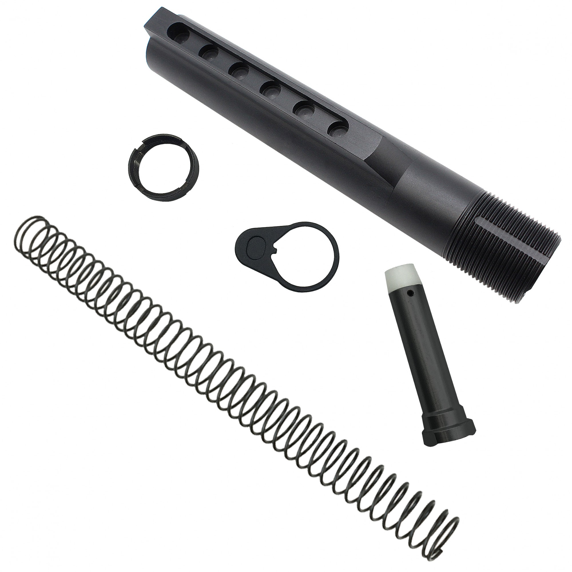 AR-15 .223/5.56 Collapsible Carbine Stock-Cerakote Zombie Green | W/ 6-Position Buffer Tube Kit ...