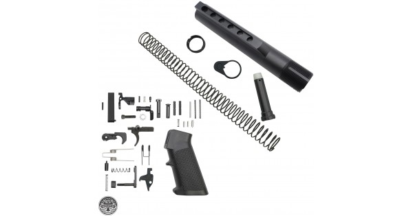 AR-15 .223/5.56 Complete Mil Spec Buffer Tube Kit W/ Lower Parts Kit Option