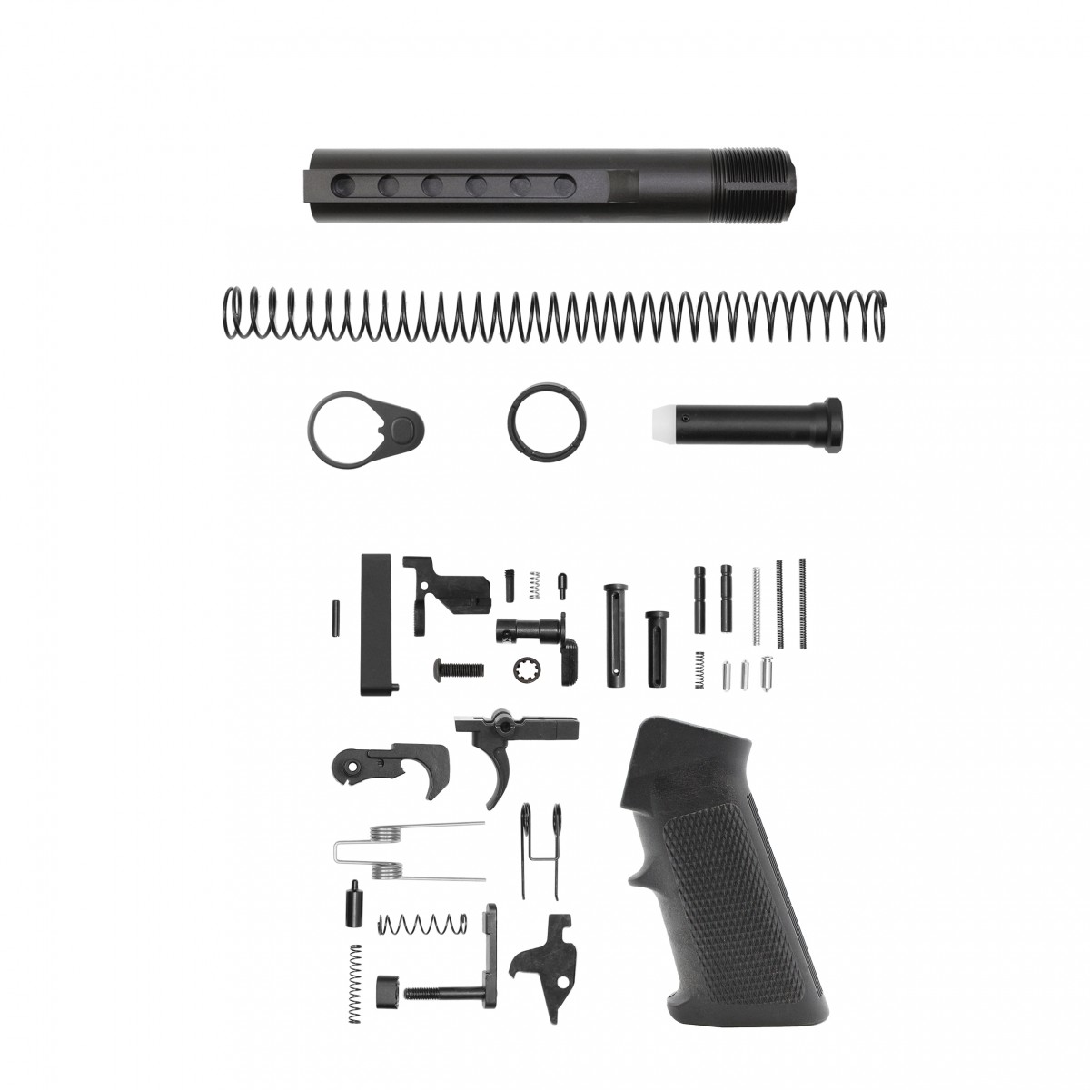 AR-10 LR-308 Standard Lower Build Kit Skeleton A Frame Buttstock Mil ...