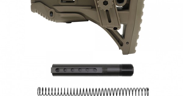 AR-15 .223/.556 Tan Adjustable Cheek Riser Carbine Stock W/ 6-position ...