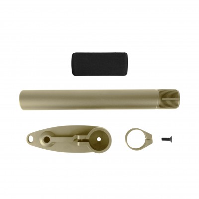 AR-15 "Skeleton" Buffer Tube Kit Butt Plate Dark Earth - OutdoorSportsUSA