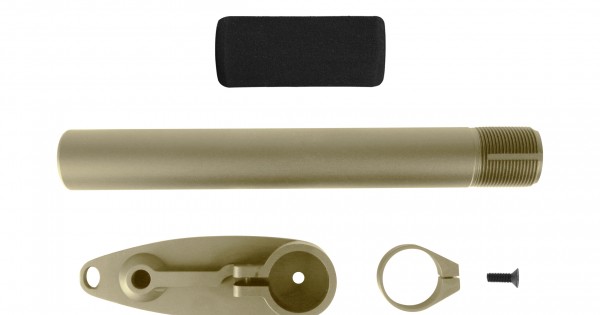 AR-15 "Skeleton" Buffer Tube Kit Butt Plate Dark Earth - OutdoorSportsUSA