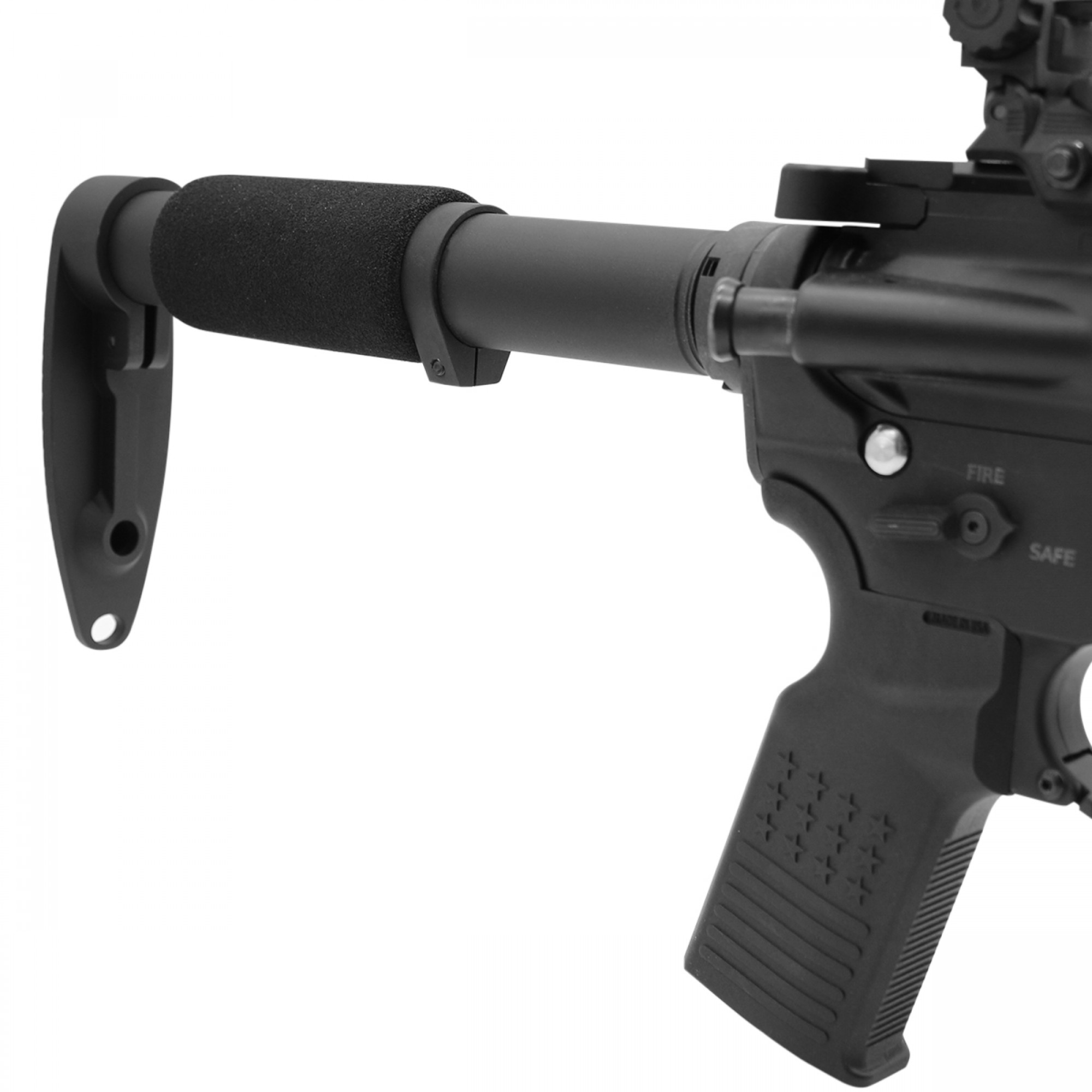AR-15 "Skeleton" Stock 9" Buffer Tube Kit Butt Plate - OutdoorSportsUSA