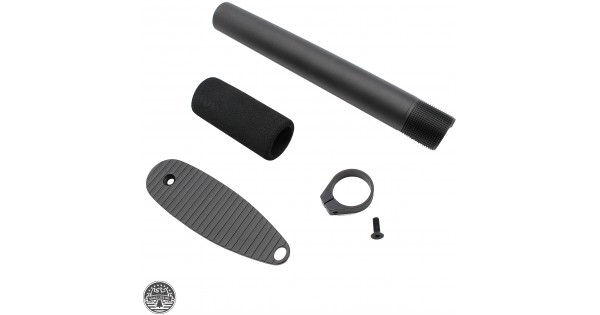 AR-15 "Skeleton" Stock 9" Buffer Tube Kit W/ Butt Plate-Black